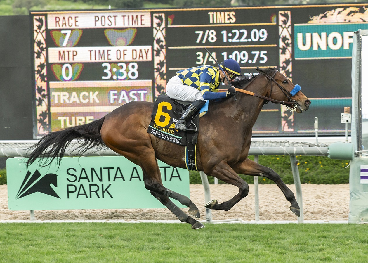 Du Jour lució imparable y se llevó el Frank E. Kilroe Mile Stakes | DRF ...