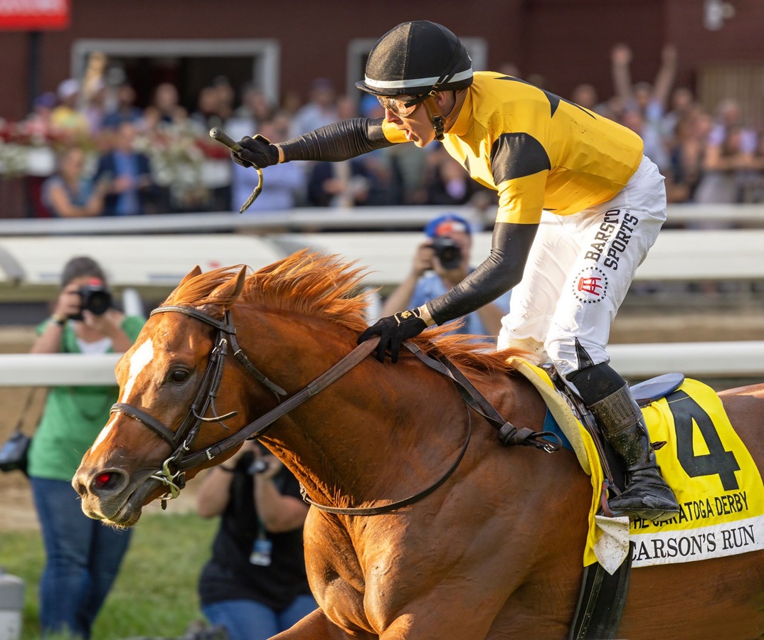 ¡Fulminante! Carson’s Run del último al primero en el Saratoga Derby ...